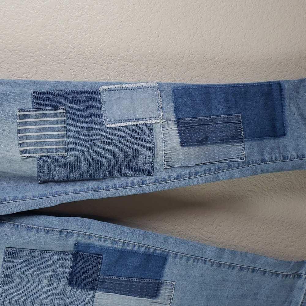 Logo | Women's Lavish Boyfriend Patchwork Jeans Sz 2 - Gem